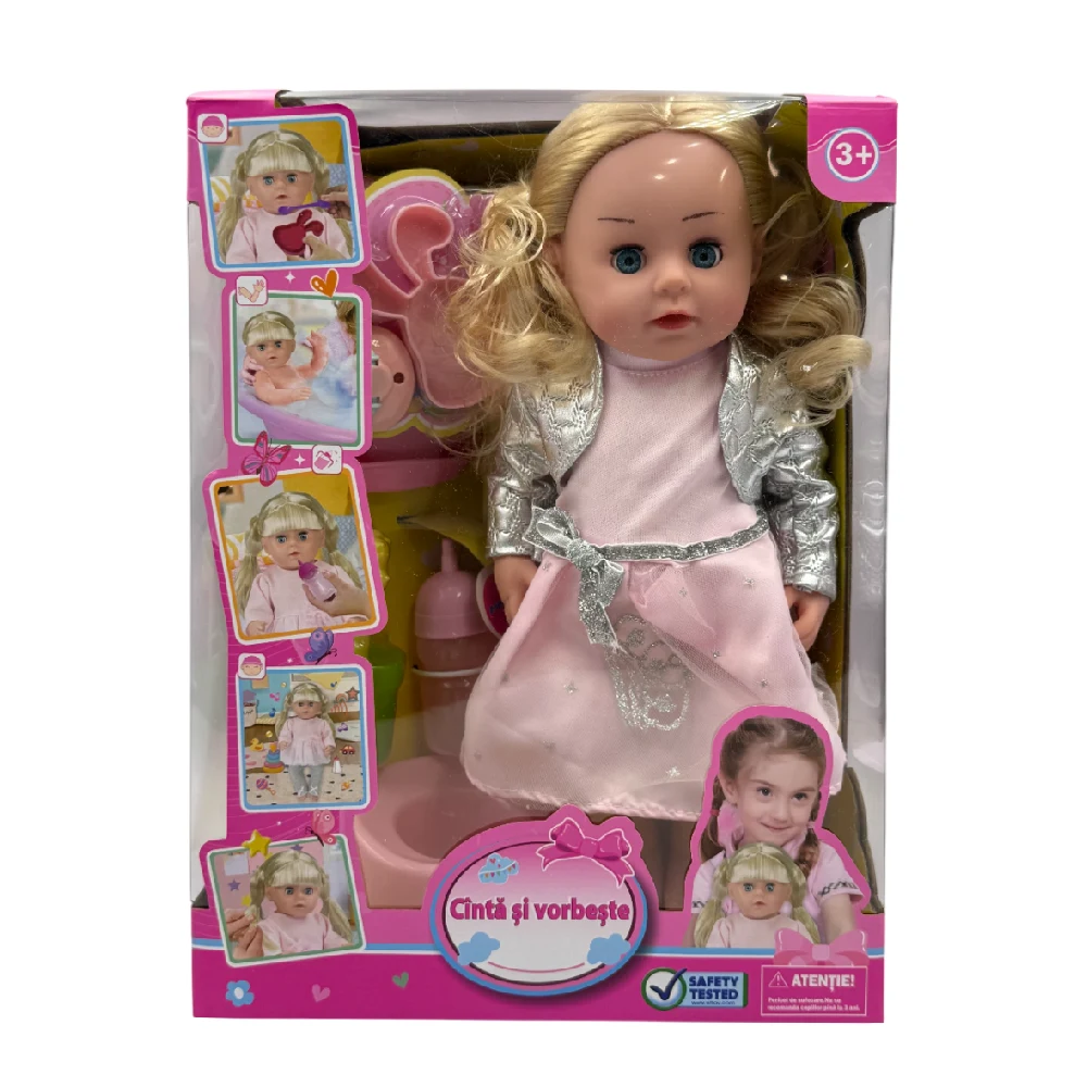 Papusa Amelia 35cm cu accesorii, vorbeste in limba romana (80804 ...
